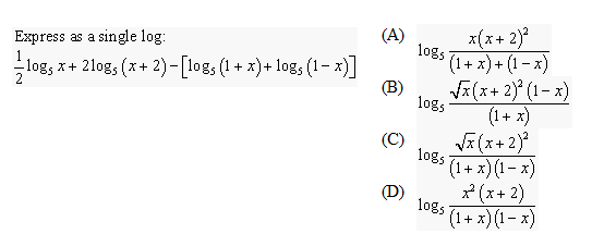 Solved Express as a single log: 1/2 log_5 x + 2log_5(x + | Chegg.com