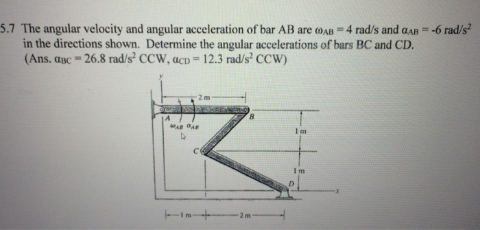 Solved 5.5 Link OA has angular velocity of ω0A--10 k rads. | Chegg.com
