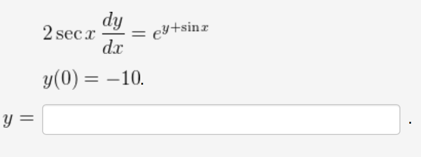 Solved Find The Function Yyx Which Solves The Initial 0680