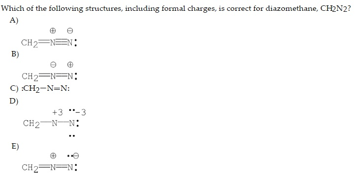 Solved Which of the following structures, including formal | Chegg.com