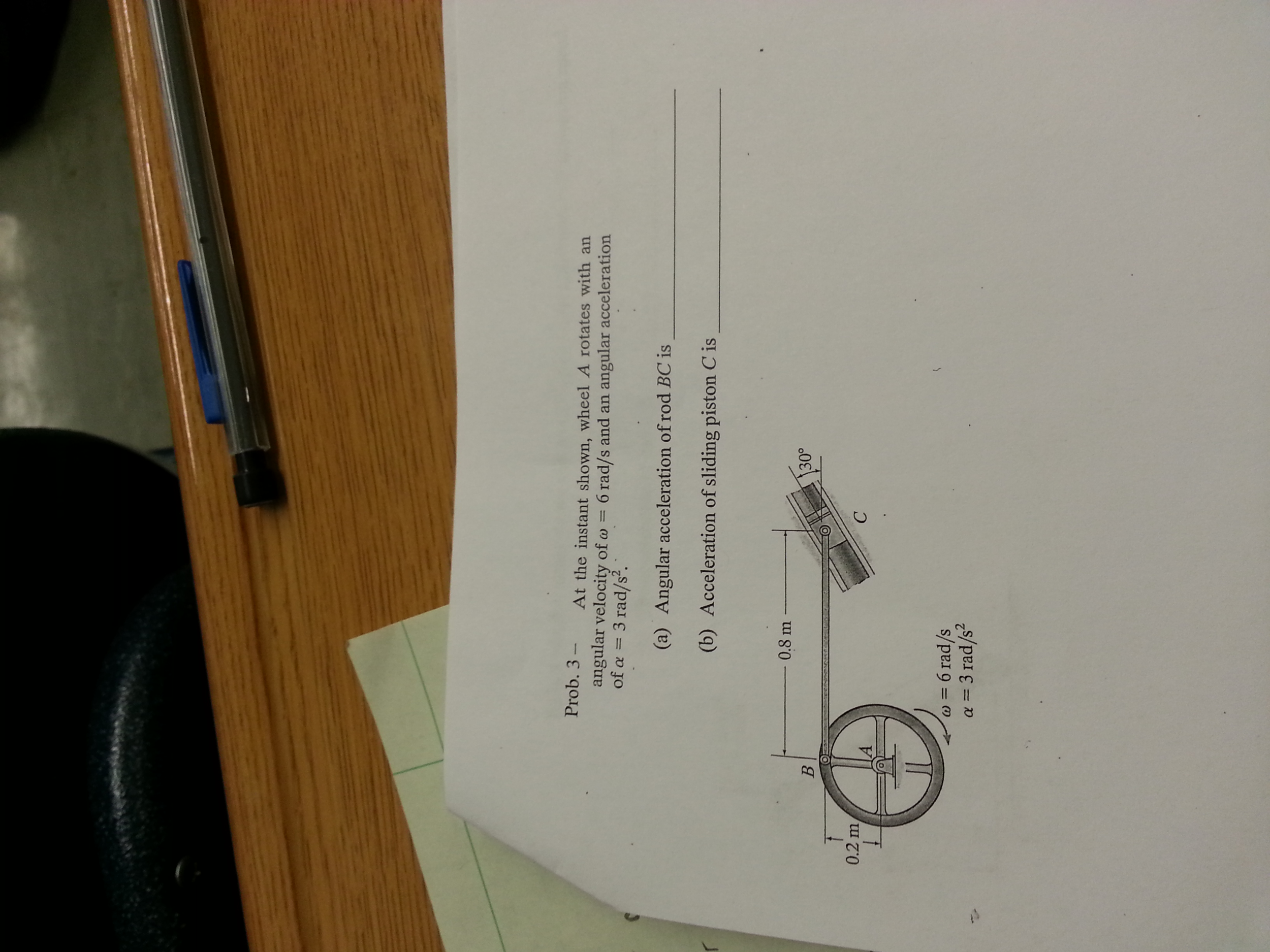 Solved At the instant shown, wheel A rotates with an angular | Chegg.com