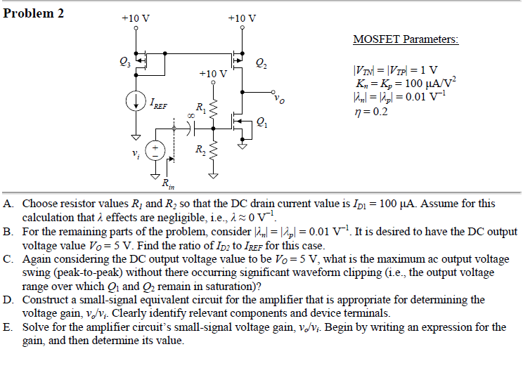 A. Choose resistor values R1 and R so that the DC | Chegg.com
