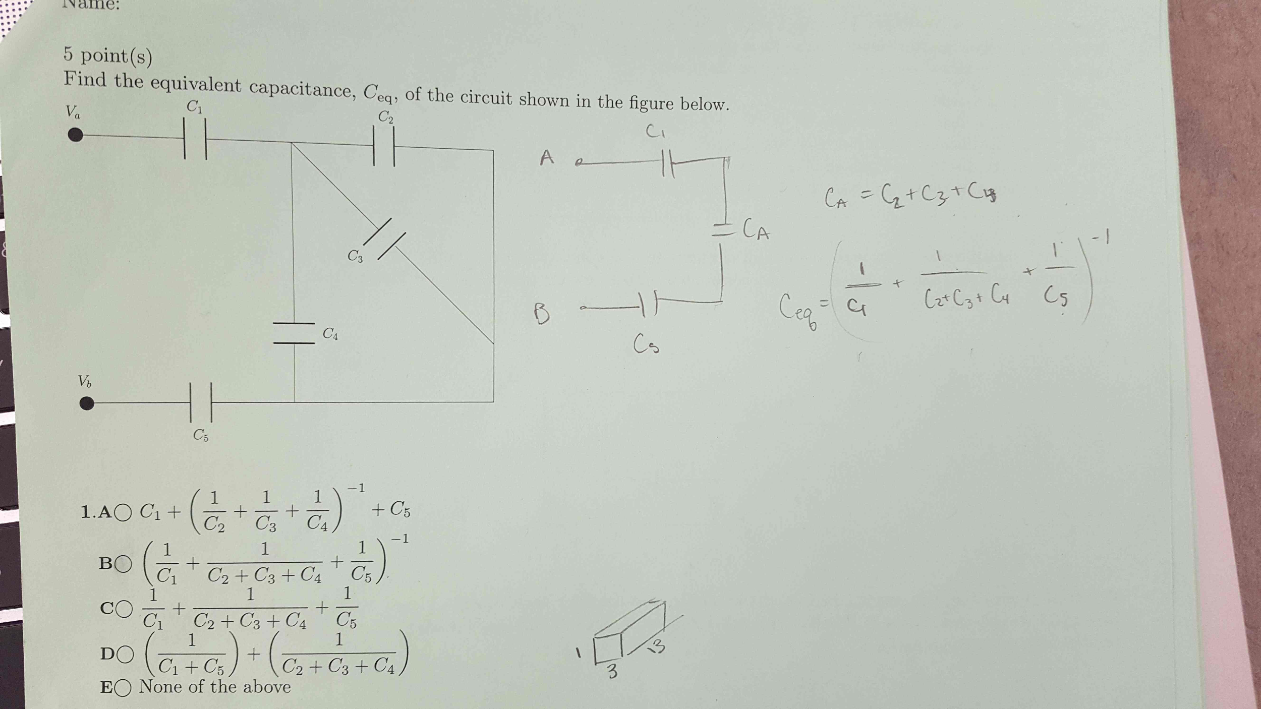 Solved Find the equivalent capacitance, C_eq, of the circuit | Chegg.com