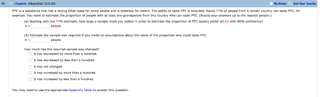 Solved PTC is a substance that has a strong bitter taste for | Chegg.com