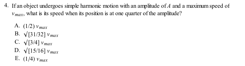 Solved If an object undergoes simple harmonic motion with an | Chegg.com