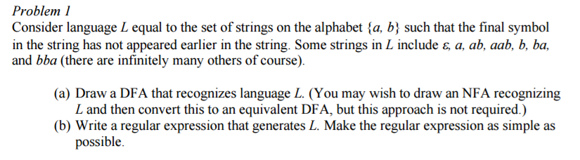 Solved Consider language L equal to the set of strings on | Chegg.com