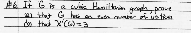 Solved If G is a cubic Hamiltonian graph, prove that G has | Chegg.com