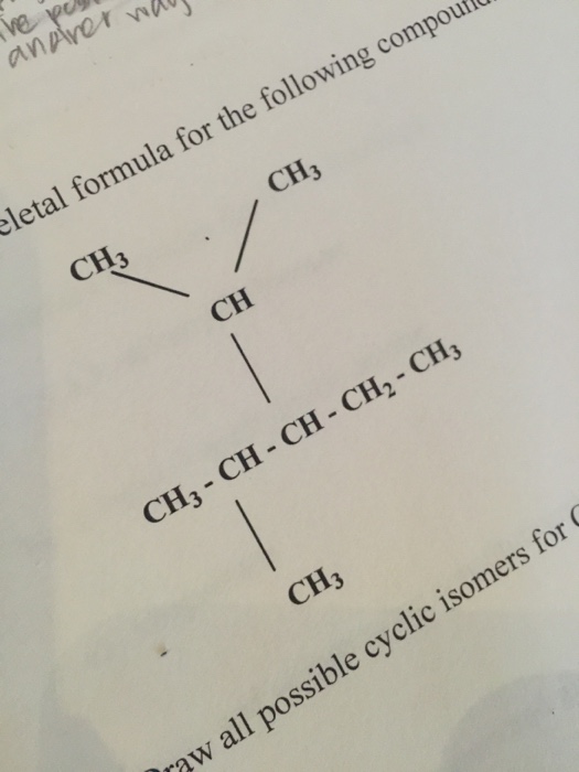 Solved Draw a skeletal formula for the following compound. | Chegg.com