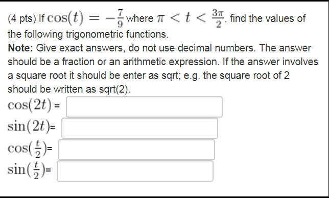 Solved where π