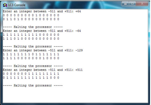 This program accepts an integer between -511 to +511 | Chegg.com
