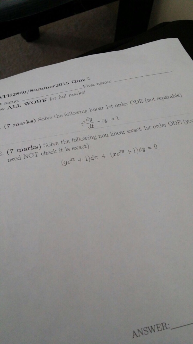 Solved 2015 Quiz 2. name: First H2860/S full marks! | Chegg.com