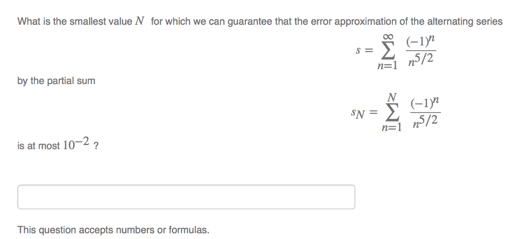 Solved What is the smallest value N for which we can | Chegg.com