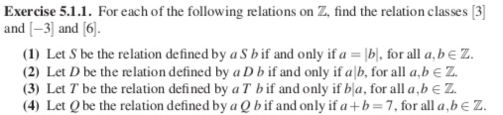 Solved hof the following relations and [-3] and [6]. (1) Let | Chegg.com