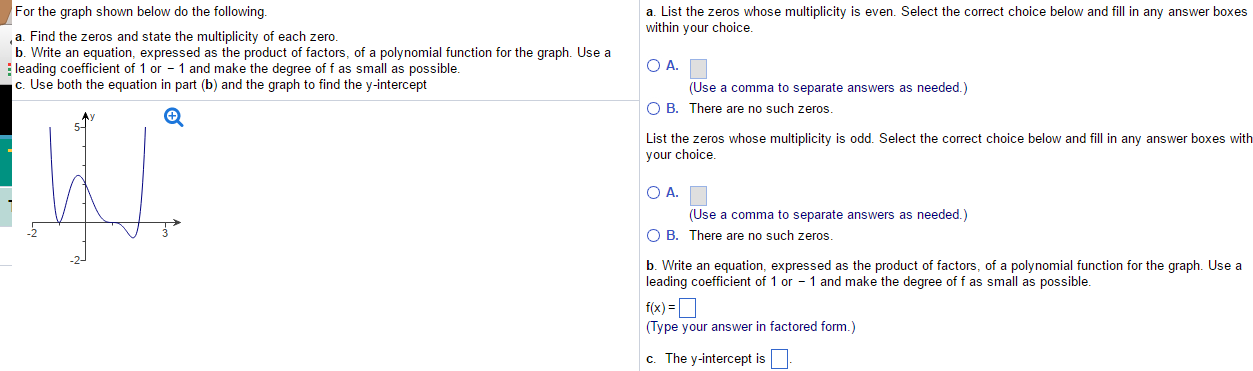 Solved For the graph shown below do the following Find the | Chegg.com