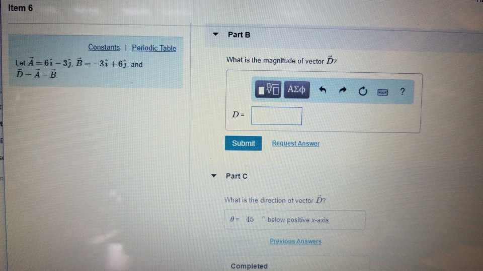 Solved Item 6 Constants 1 Periodic Table Part A Let A 61-33. | Chegg.com