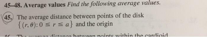 Solved Average values Find the following average values. | Chegg.com