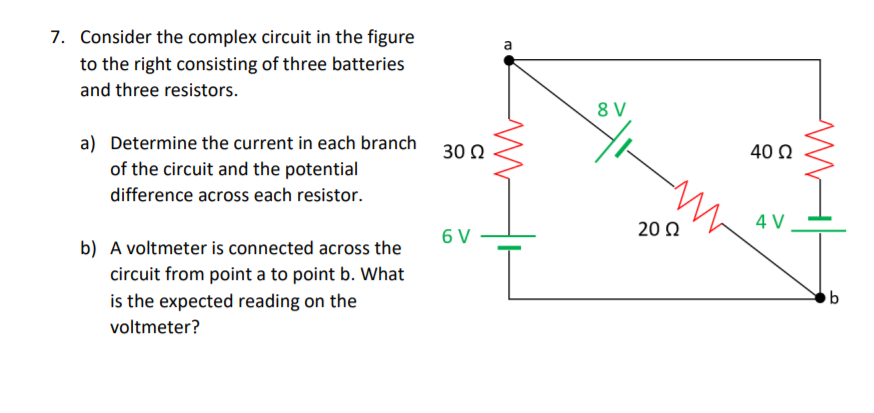 Solved 7. Consider the complex circuit in the figure to the | Chegg.com