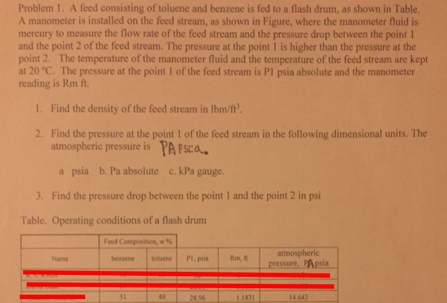Solved A feed consisting of toluene and benzene is fed to | Chegg.com