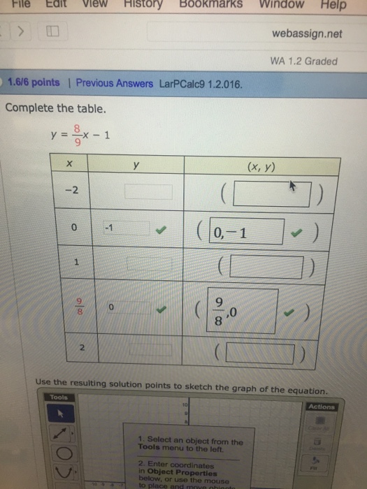 Solved Complete the table.Use the resulting solution points | Chegg.com