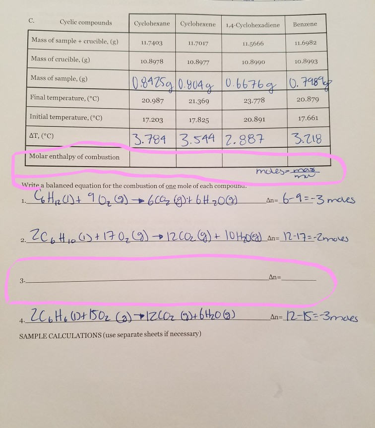Solved C. Cyclic compounds Cyclohexane Cyclohexene | Chegg.com