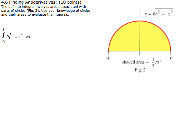 Solved Finding Antiderivatives: The definite integral | Chegg.com