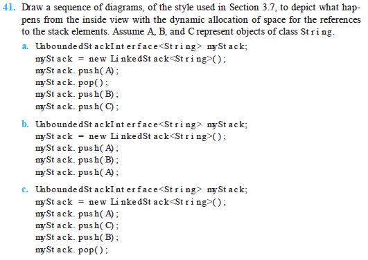 Solved 41. Draw a sequence of diagrams, of the style used in | Chegg.com