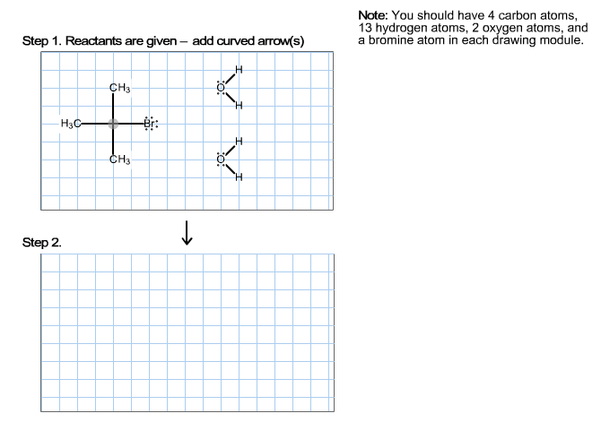 Solved (CH3)3CBr + 2H2O rightarrow (CH3)3COH + H3O+ + Br- | Chegg.com