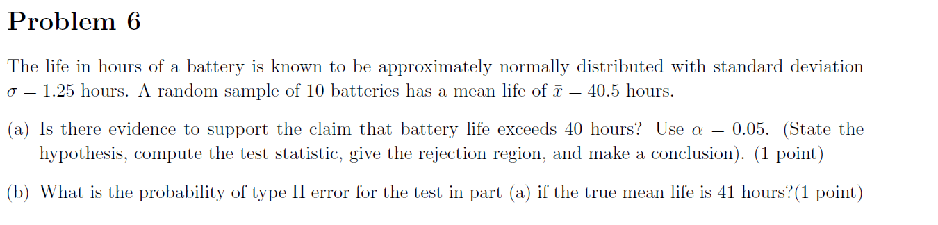 Solved Problem -6-HW6 Please answer all parts of the | Chegg.com