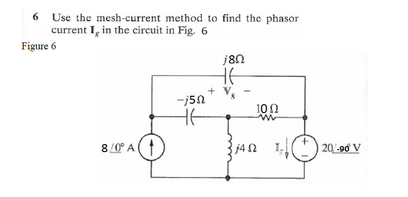 Solved Use the mesh-current method to find the phasor | Chegg.com