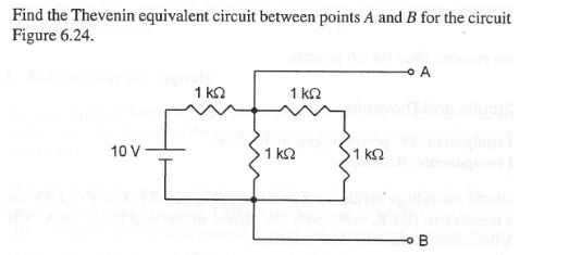 Solved Find the Thevenin equivalent circuit between points A | Chegg.com