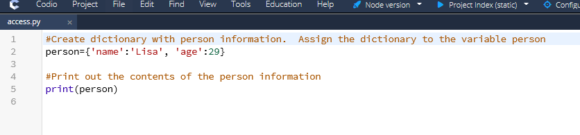 Solved 5. Create a populated dictionary To define a | Chegg.com