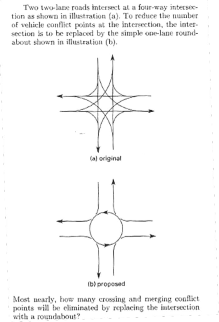 Solved Two two-lane roads intersect at a four-way intersec- | Chegg.com