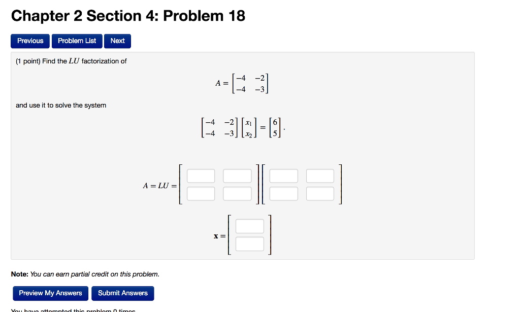 Solved Chapter 2 Section 4: Problem 18 Previous Problem List | Chegg.com