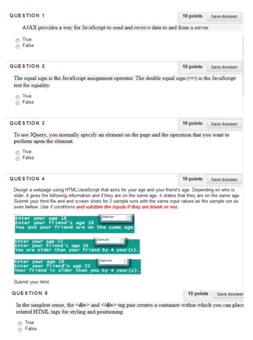 Solved Ajax Provides A Way For Javascript To Send And