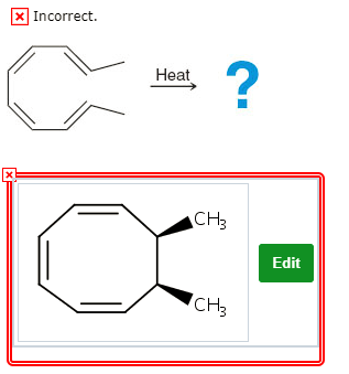 Solved XIncorrect. Heat CH3 Edit CH3 | Chegg.com