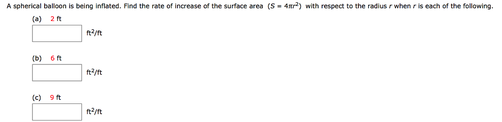 Solved A spherical balloon is being inflated. Find the rate | Chegg.com