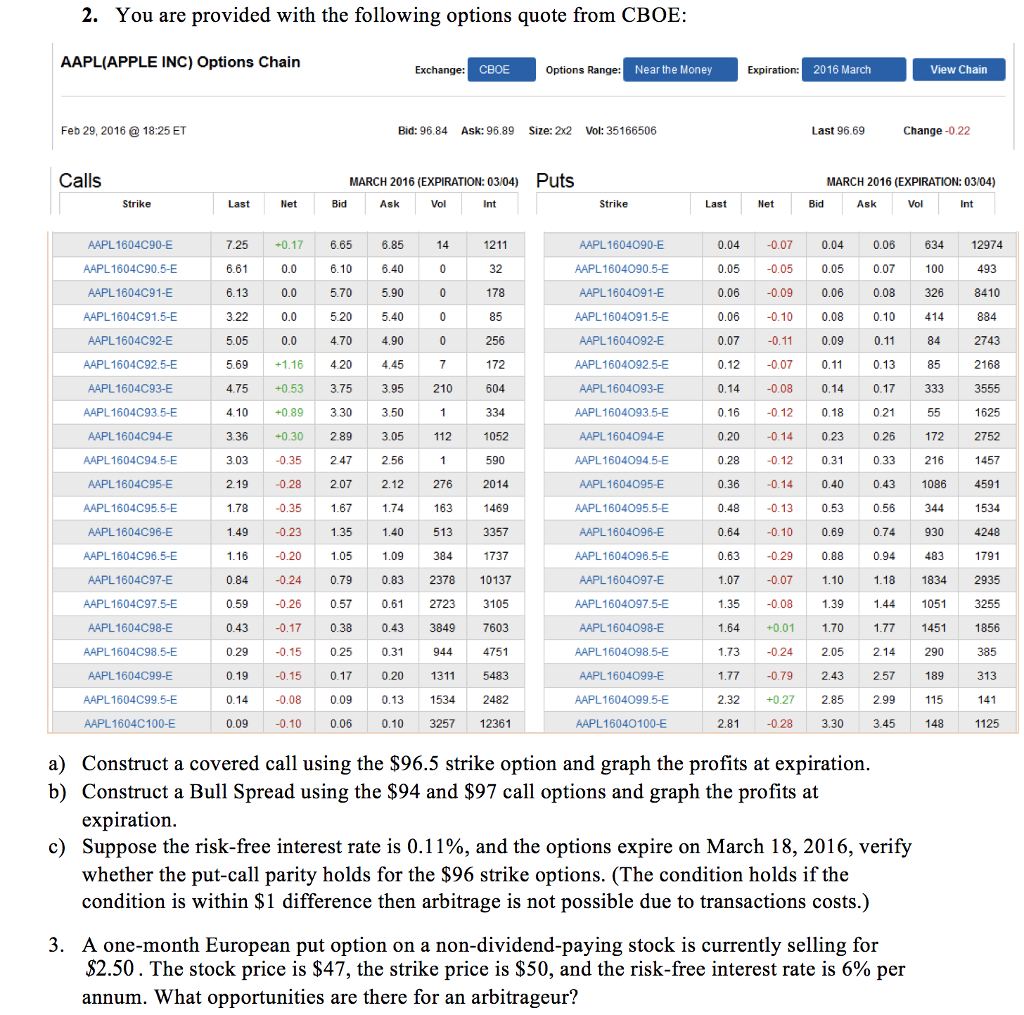 Solved 2. You are provided with the following options quote | Chegg.com