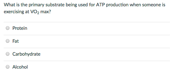 Solved What is the primary substrate being used for ATP | Chegg.com
