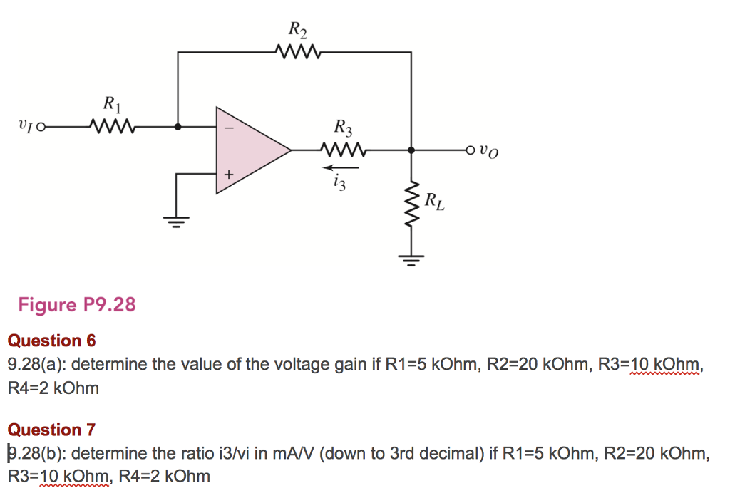 Solved R2 R1 UI Uo Figure P9.28 Question 6 9.28(a): | Chegg.com