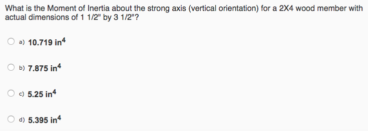 Solved What is the Moment of Inertia about the strong axis | Chegg.com
