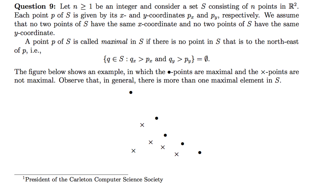 Question 9: Let n 21 be an integer and consider a set | Chegg.com