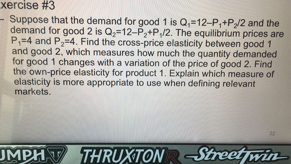 Solved xercise #3 Suppose that the demand for good 1 is | Chegg.com Solved xercise #3 Suppose that the demand for good 1 is | Chegg.com