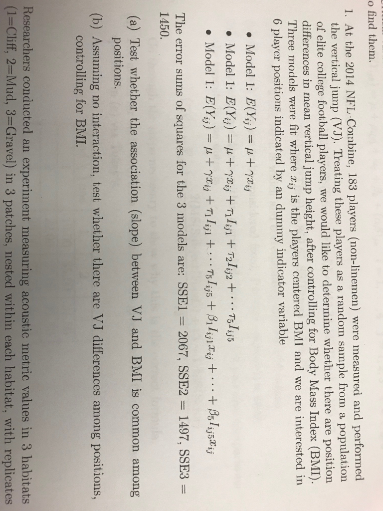 Solved o find them. 014 NFL Combine, 183 players | Chegg.com