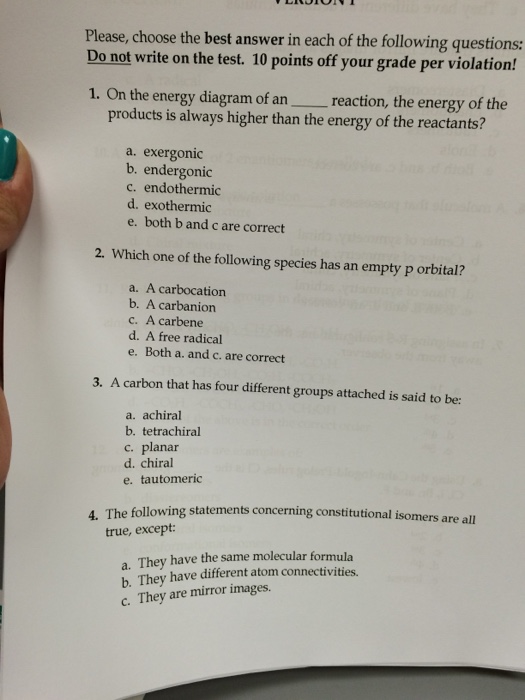 Solved Please, choose the best answer in each of the | Chegg.com Solved Please, choose the best answer in each of the | Chegg.com