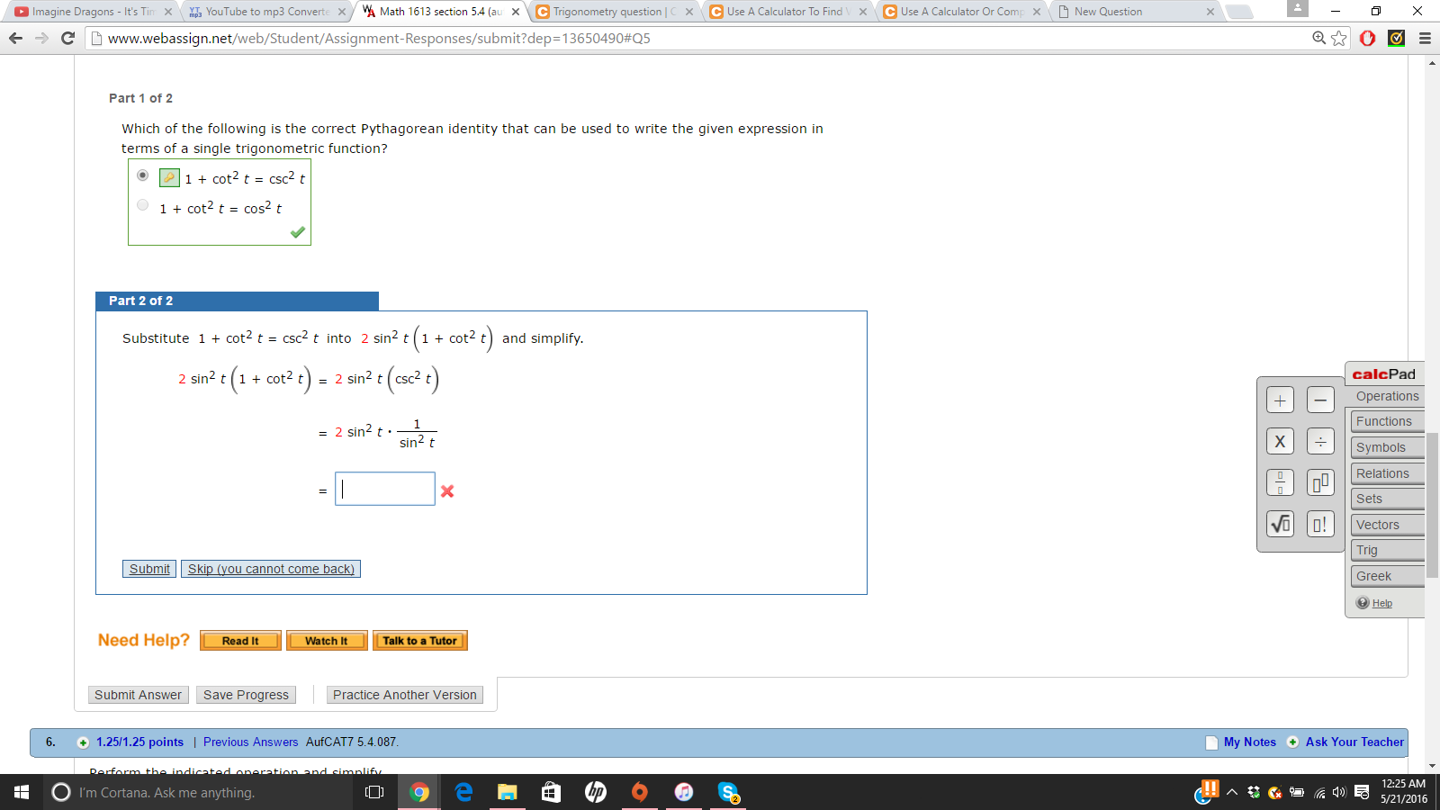Solved Which of the following is the correct Pythagorean | Chegg.com