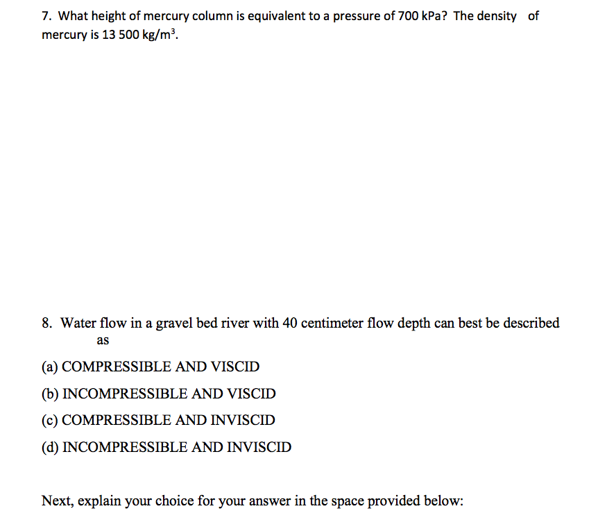 Solved What height of mercury column is equivalent to a | Chegg.com