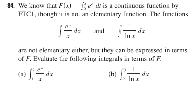 Solved We know that F(x) = e^e dt is a continuous function | Chegg.com
