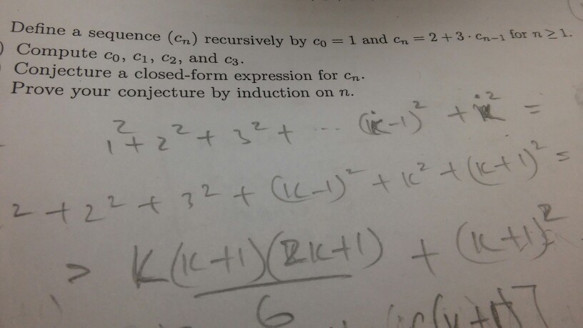 Solved Define a sequence (c_n) recursively by c_0 = 1 and | Chegg.com