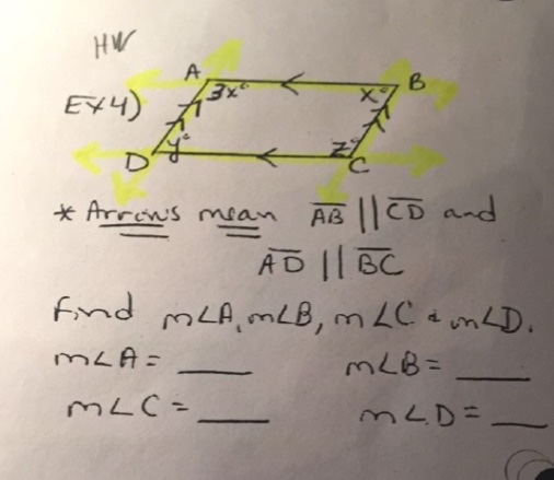 Solved Arrows mean bar AB || bar CD and bar AD || bar BC | Chegg.com