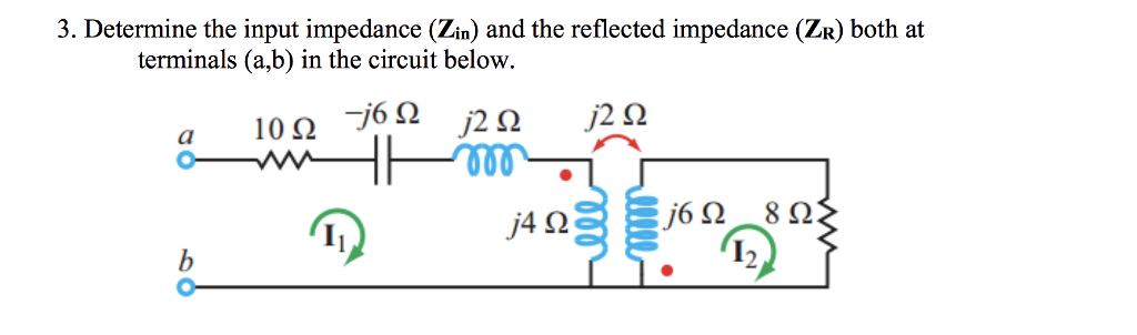 Solved 3. Determine the input impedance (Zin) and the | Chegg.com